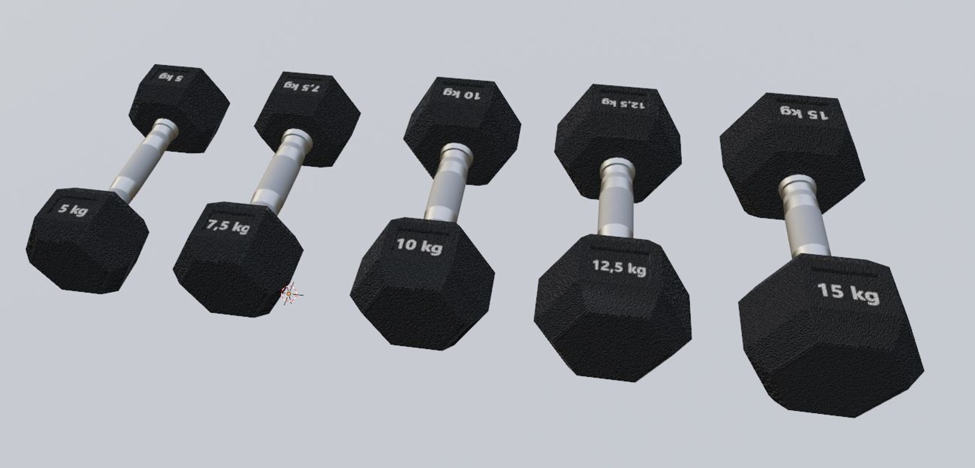 Hexagonal Dumbbell 3D - TurboSquid 2132972
