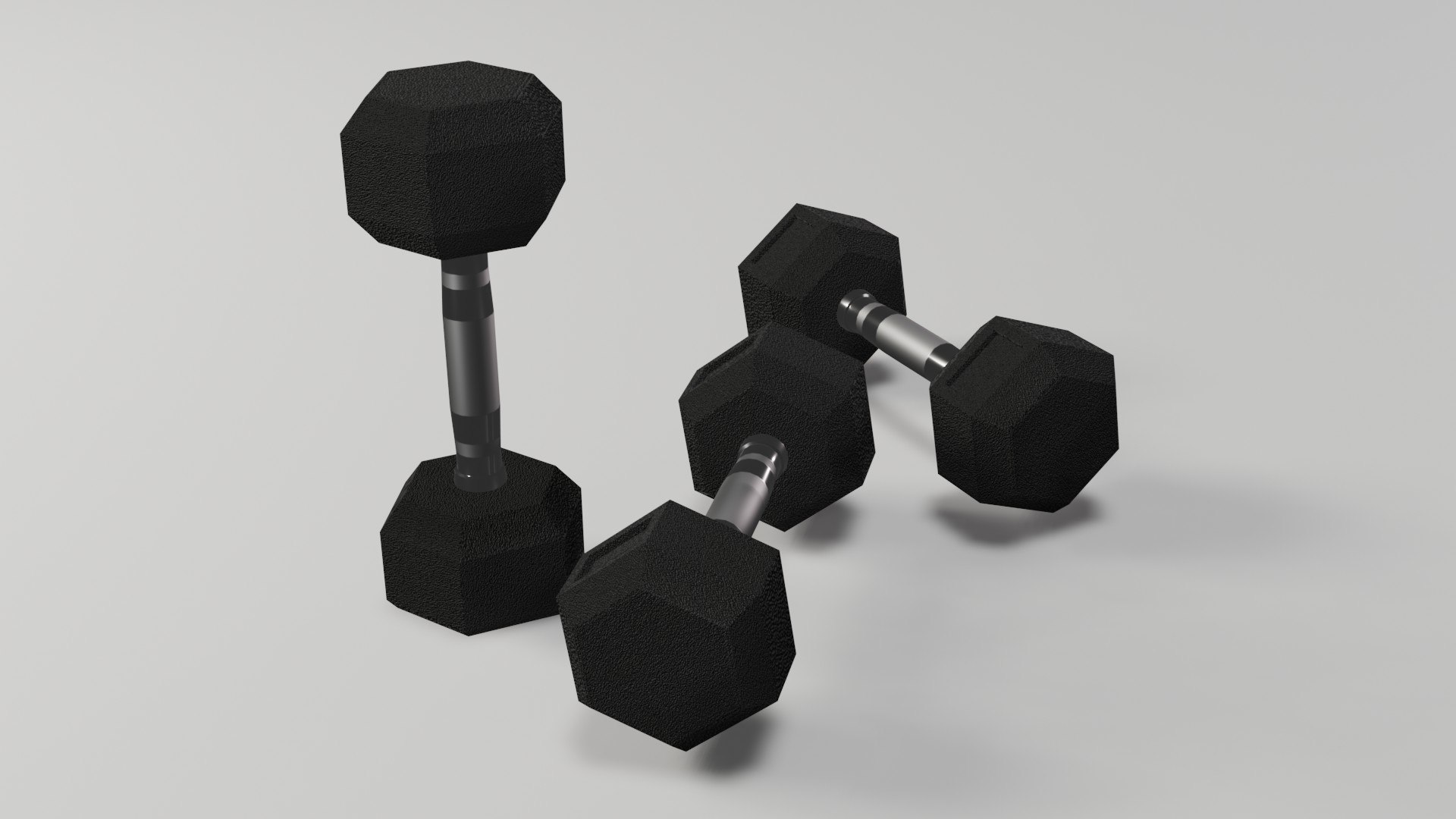Hexagonal dumbbell 3D - TurboSquid 2132972