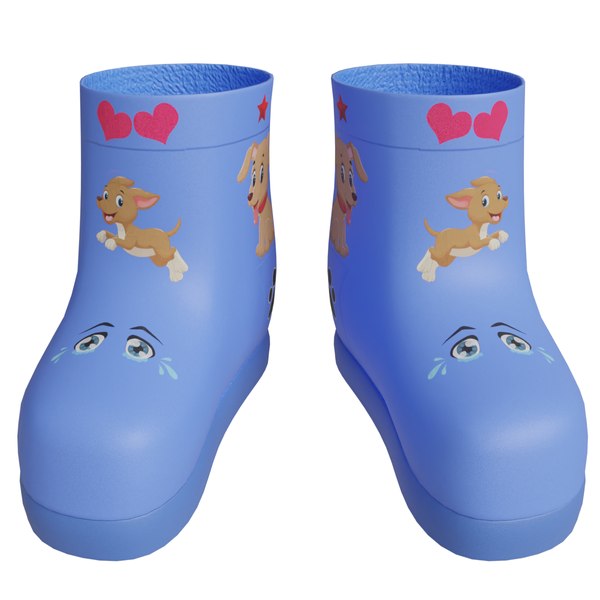 Botas azuis para crianças Modelo 3D - TurboSquid 2269053
