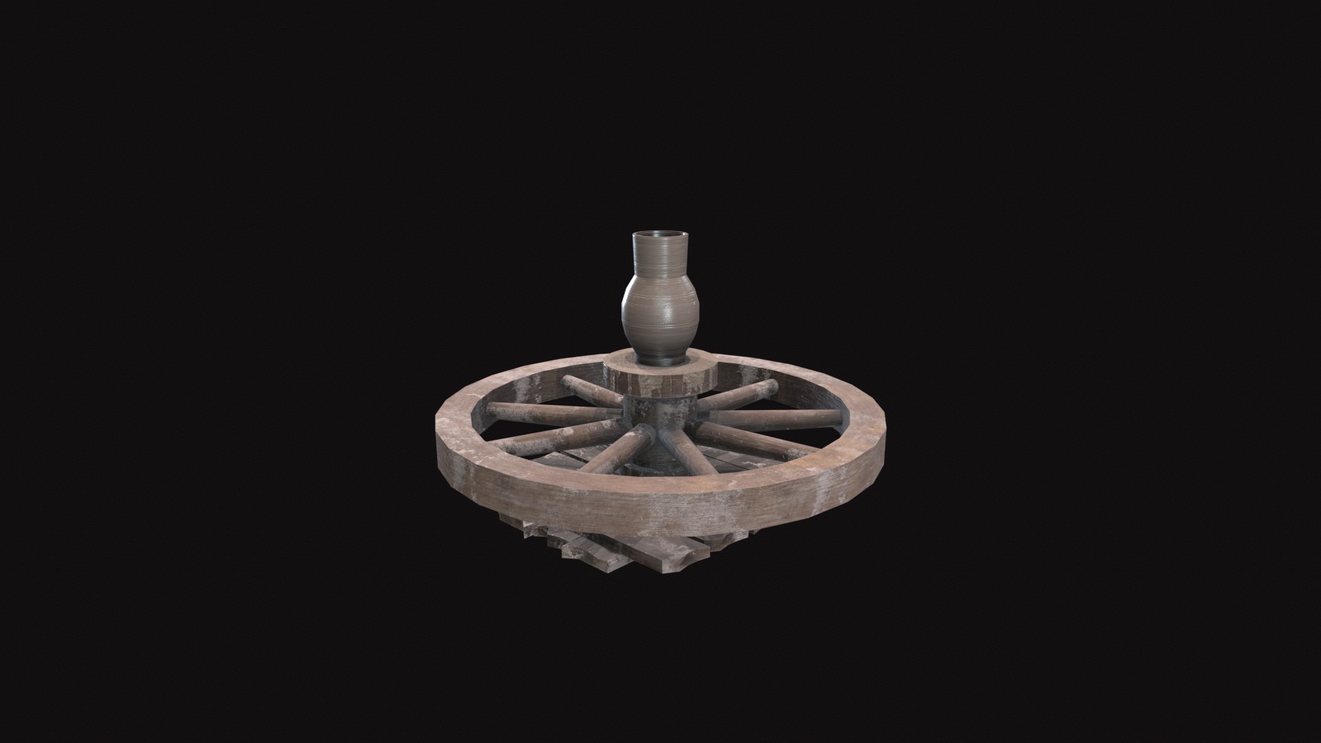 Medieval Pottery Wheel Model - TurboSquid 2322196