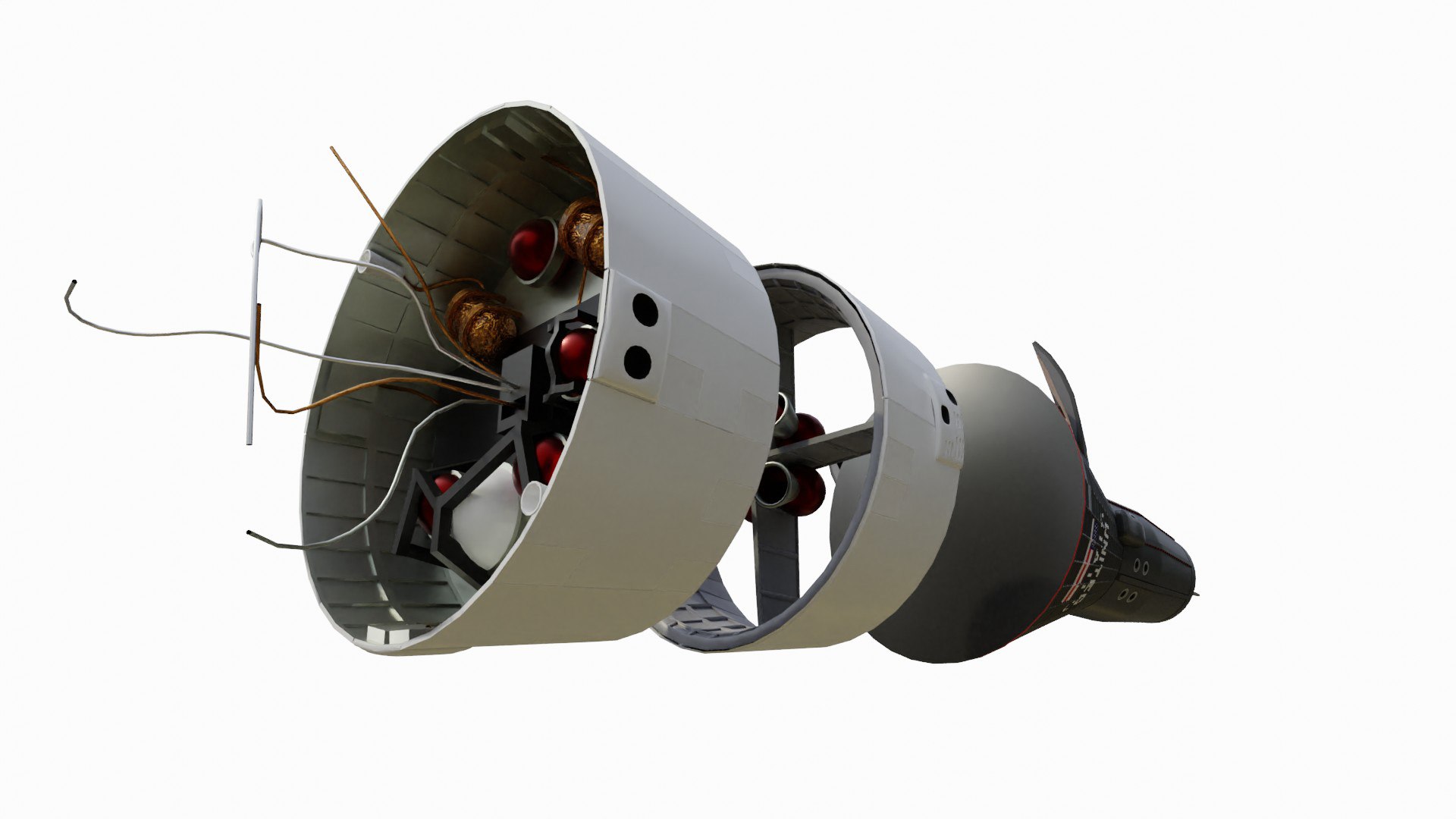 Gemini Space Capsule Orbital 3d Model