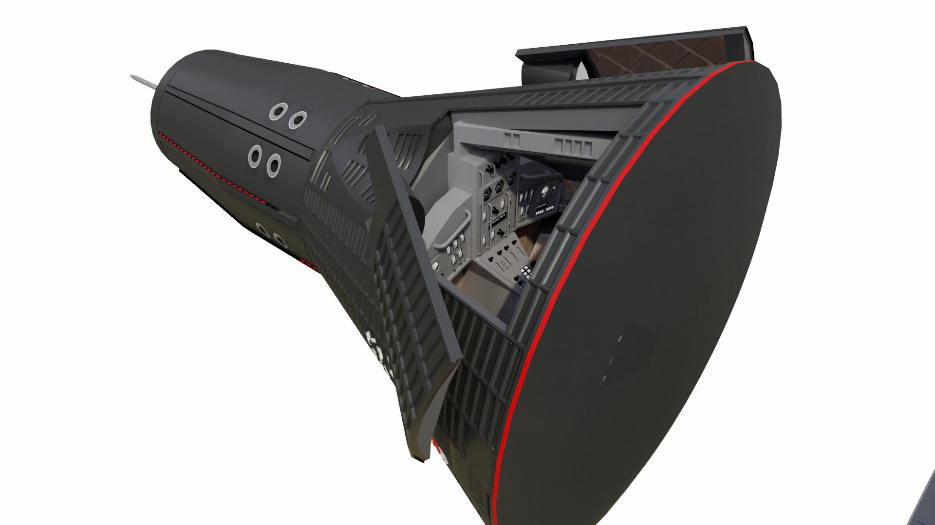 Gemini Space Capsule Orbital 3d Model