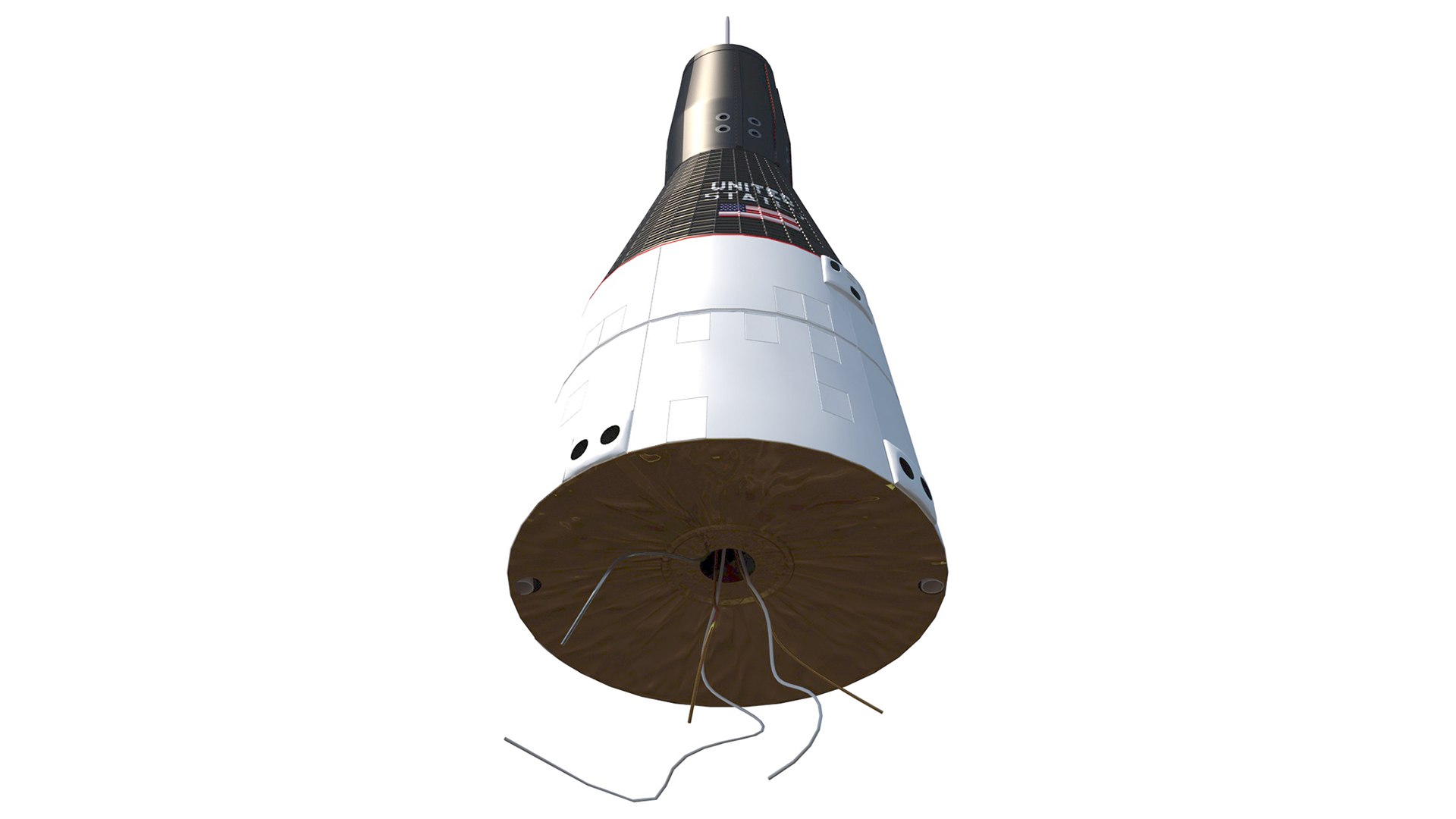 Gemini Space Capsule Orbital 3d Model