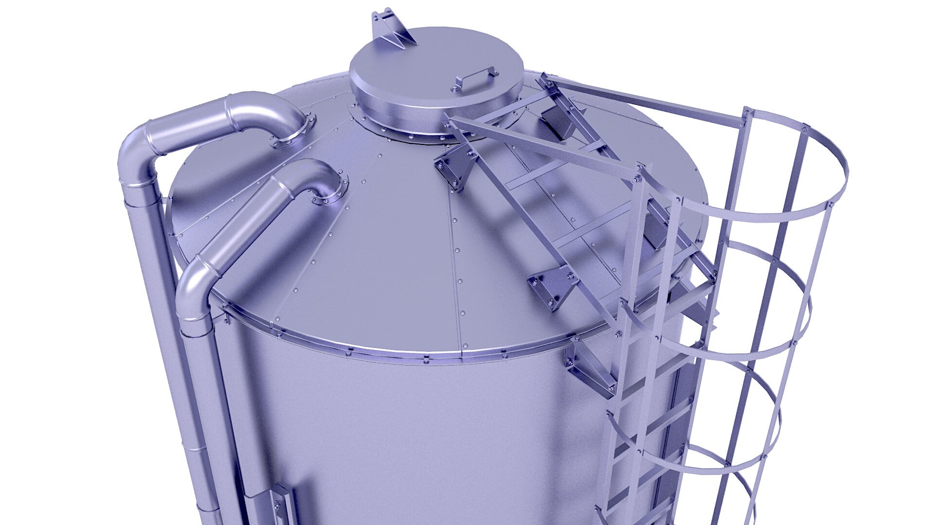 Farm Forage Grain Silos V25 3D - TurboSquid 2419050