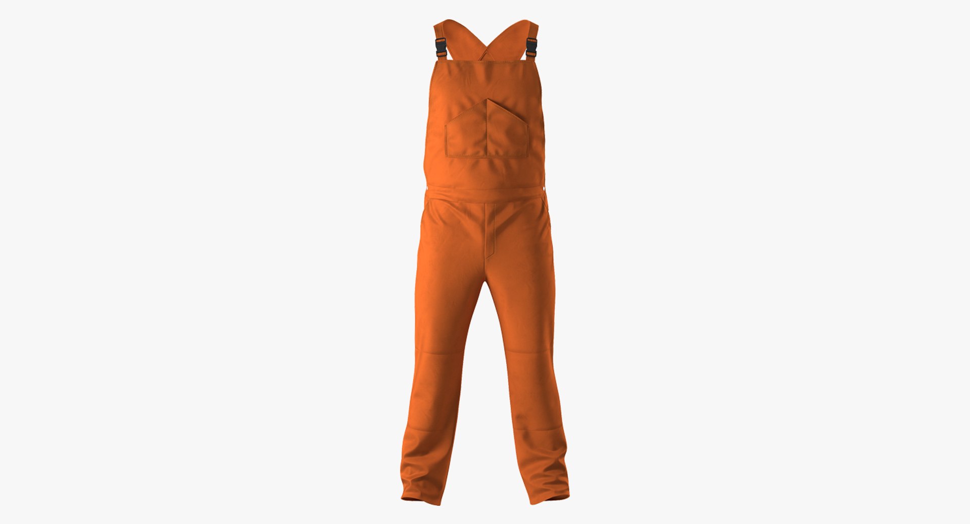 Factory Worker Orange Overalls Max