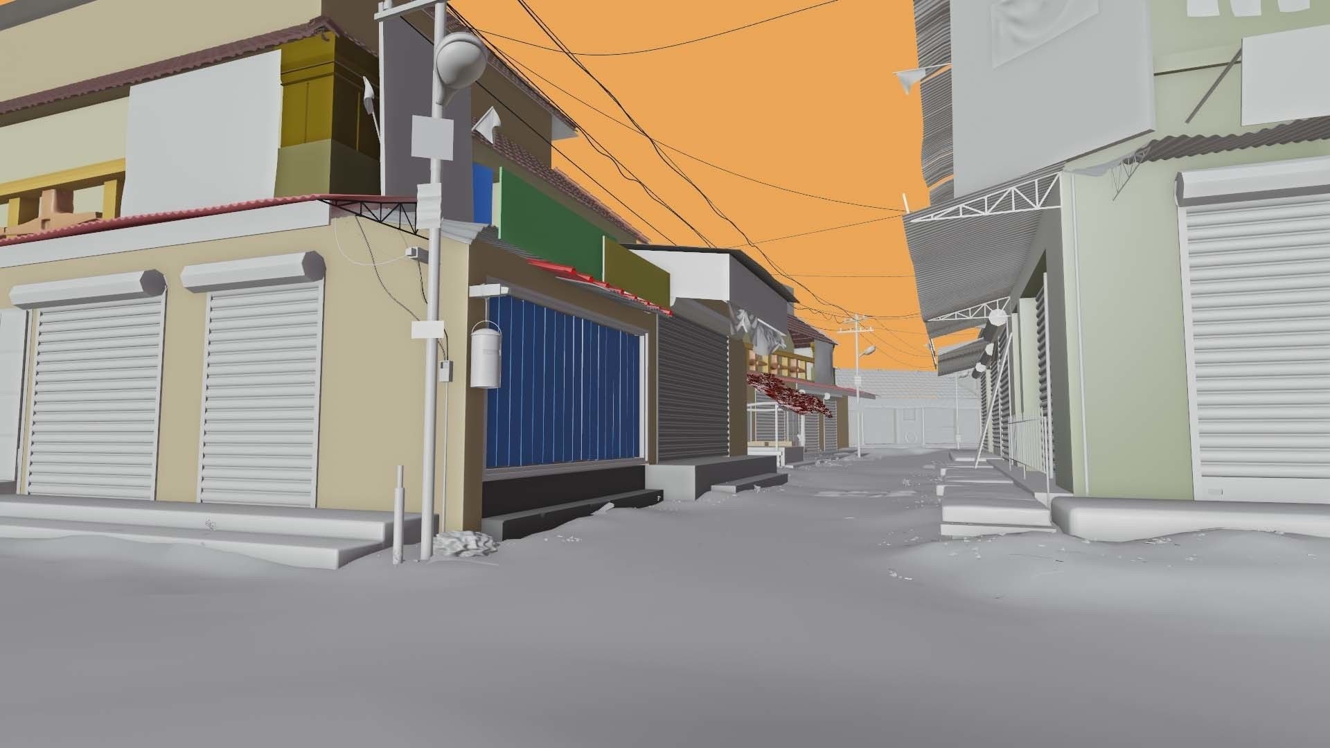 3D Night Street Full 3D Model - TurboSquid 1790242