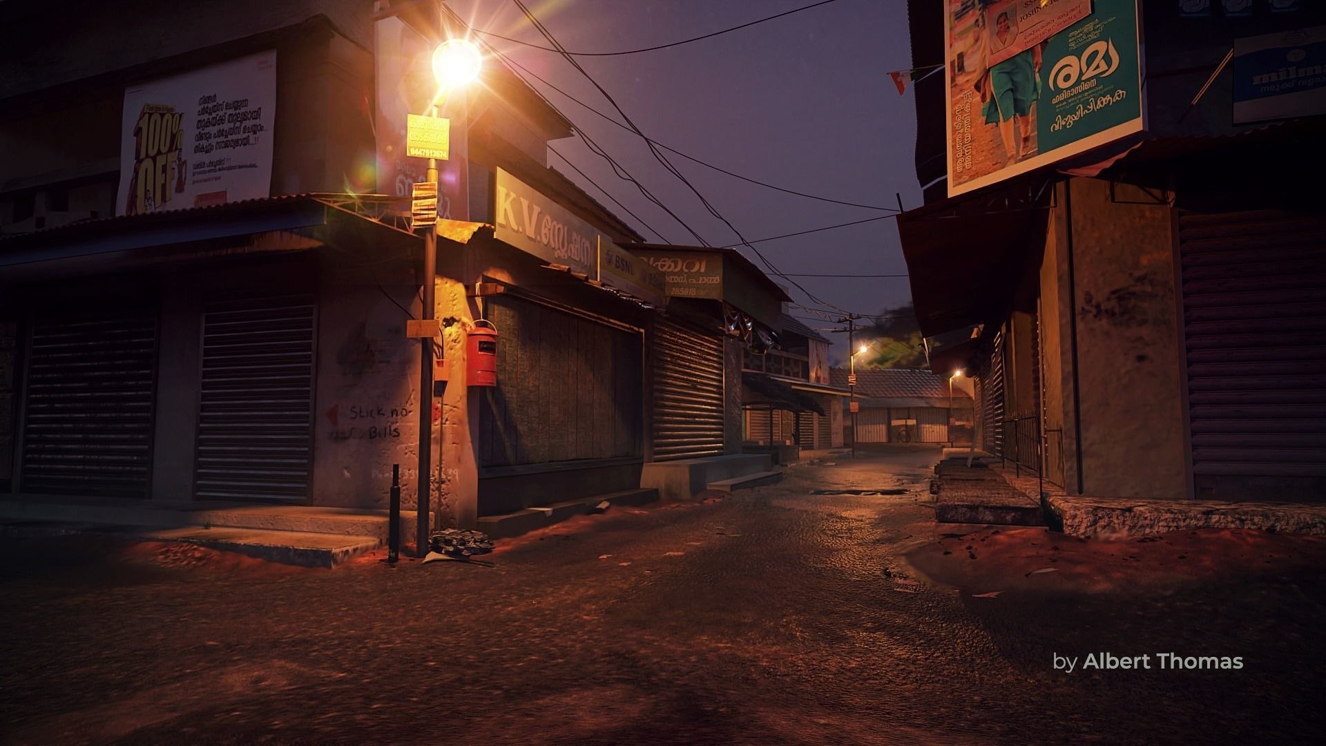 3D Night Street Full 3D Model - TurboSquid 1790242