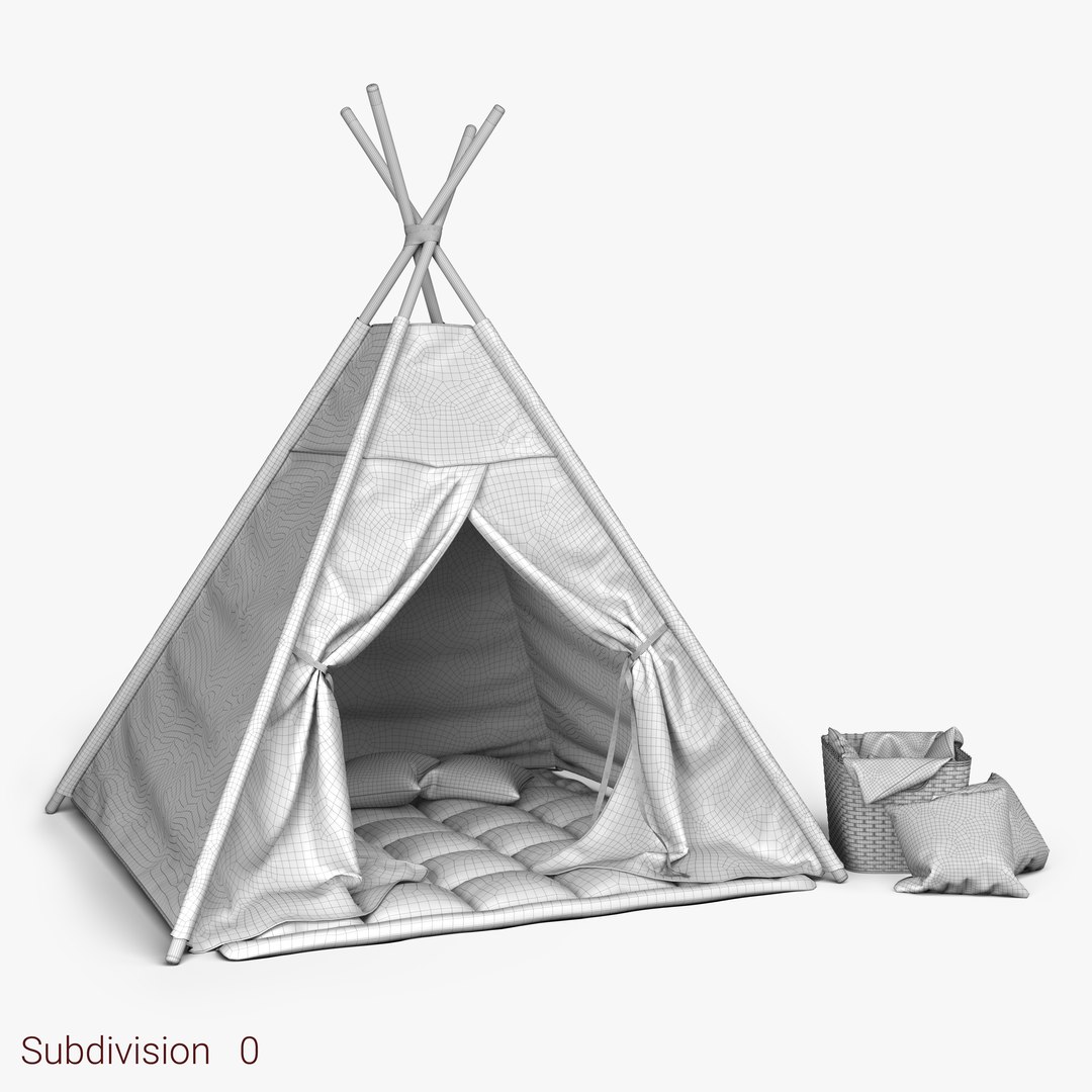 Tepee 3D - TurboSquid 1250927