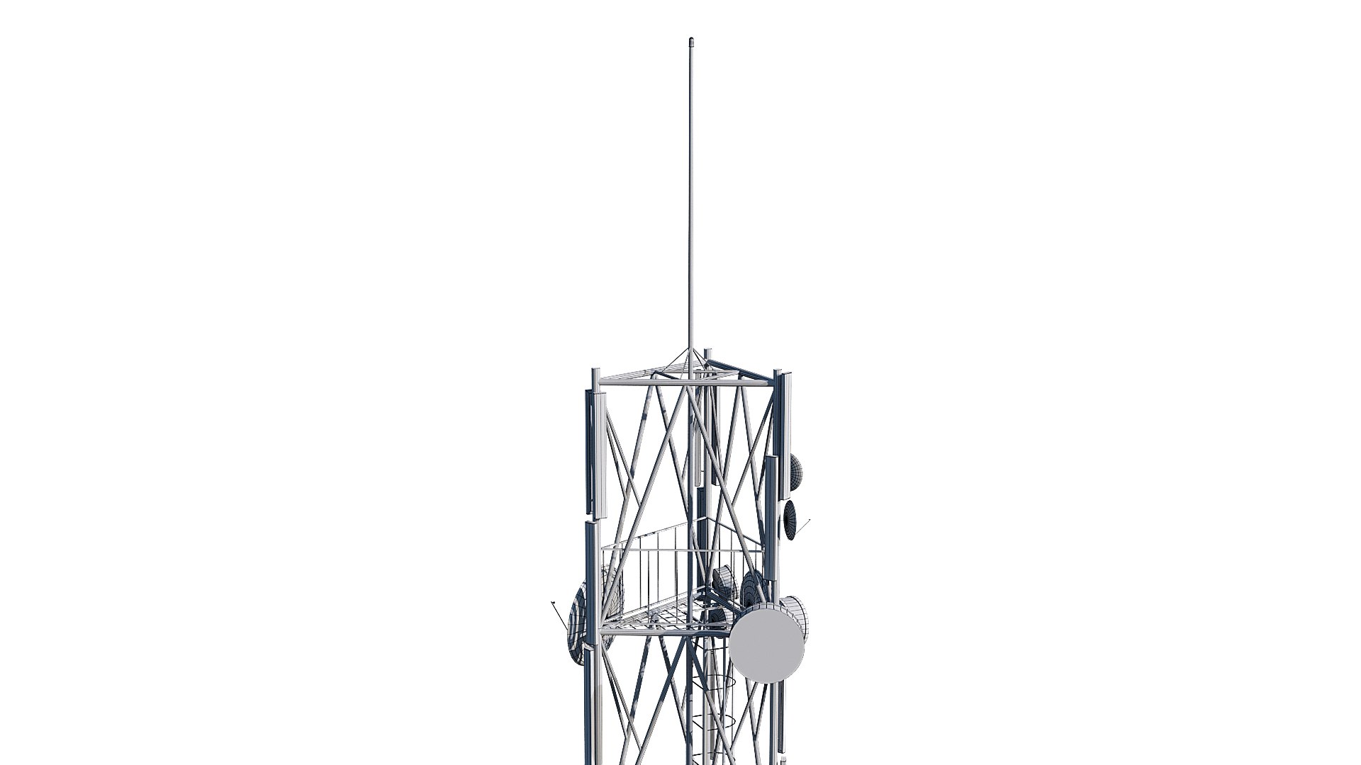 Telecommunication Tower 3D model - TurboSquid 1723137