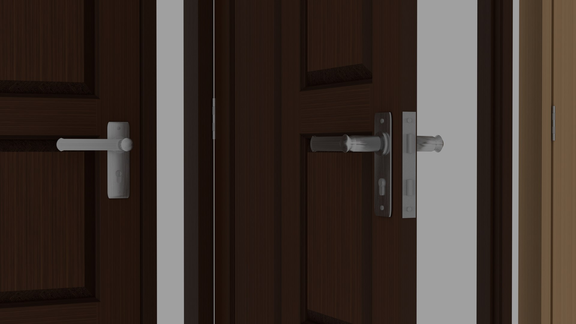 3D Wooden Exterior Doors 001 Model - TurboSquid 2199078