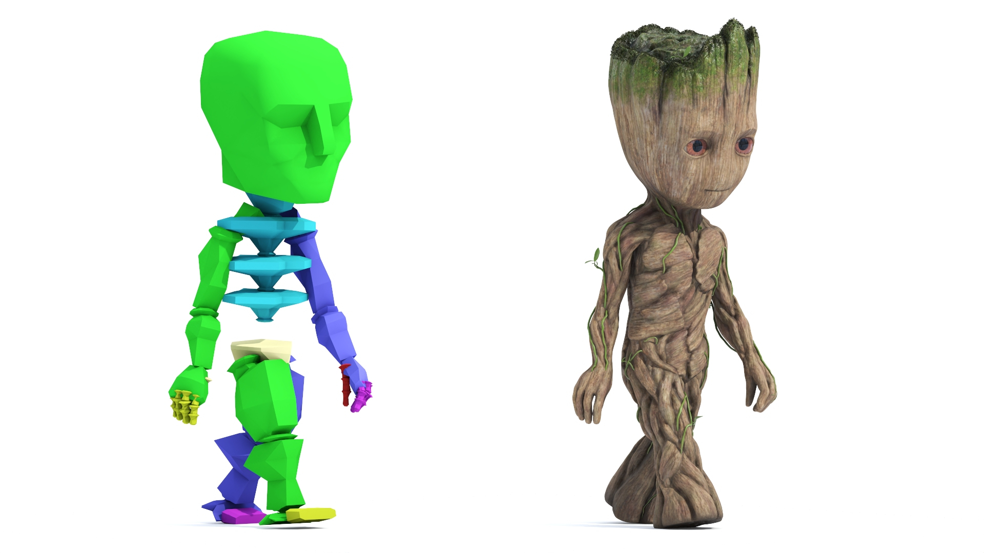 3D Little Groot Character From Marvel Rigged - TurboSquid 2270308