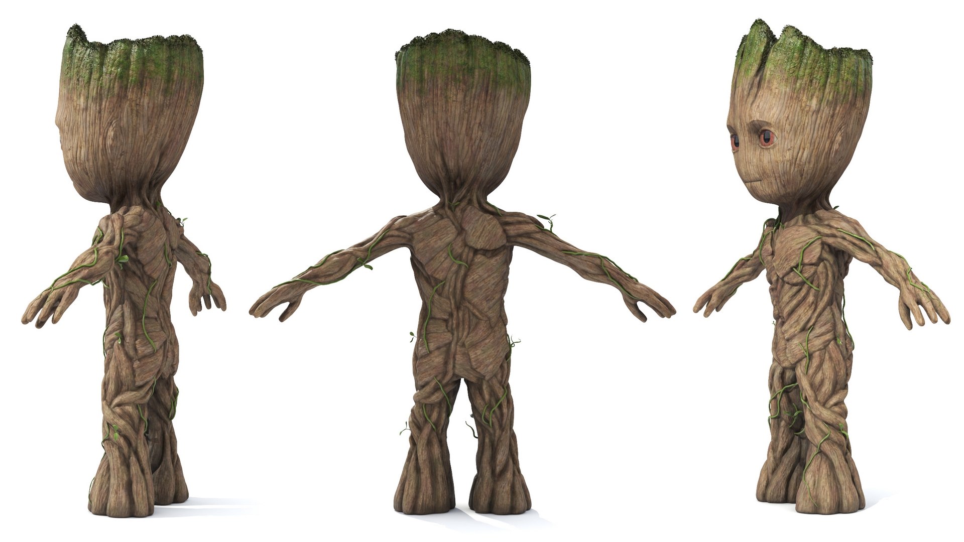 3D Little Groot Character From Marvel Rigged - TurboSquid 2270308