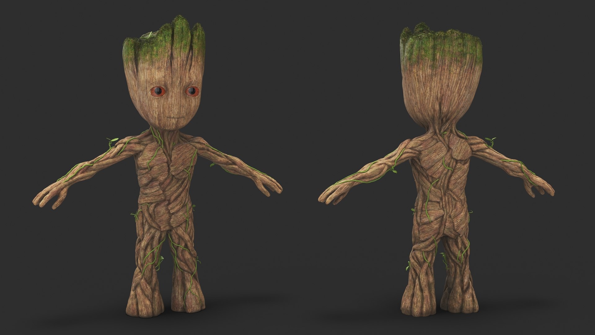 3D Little Groot Character From Marvel Rigged - TurboSquid 2270308