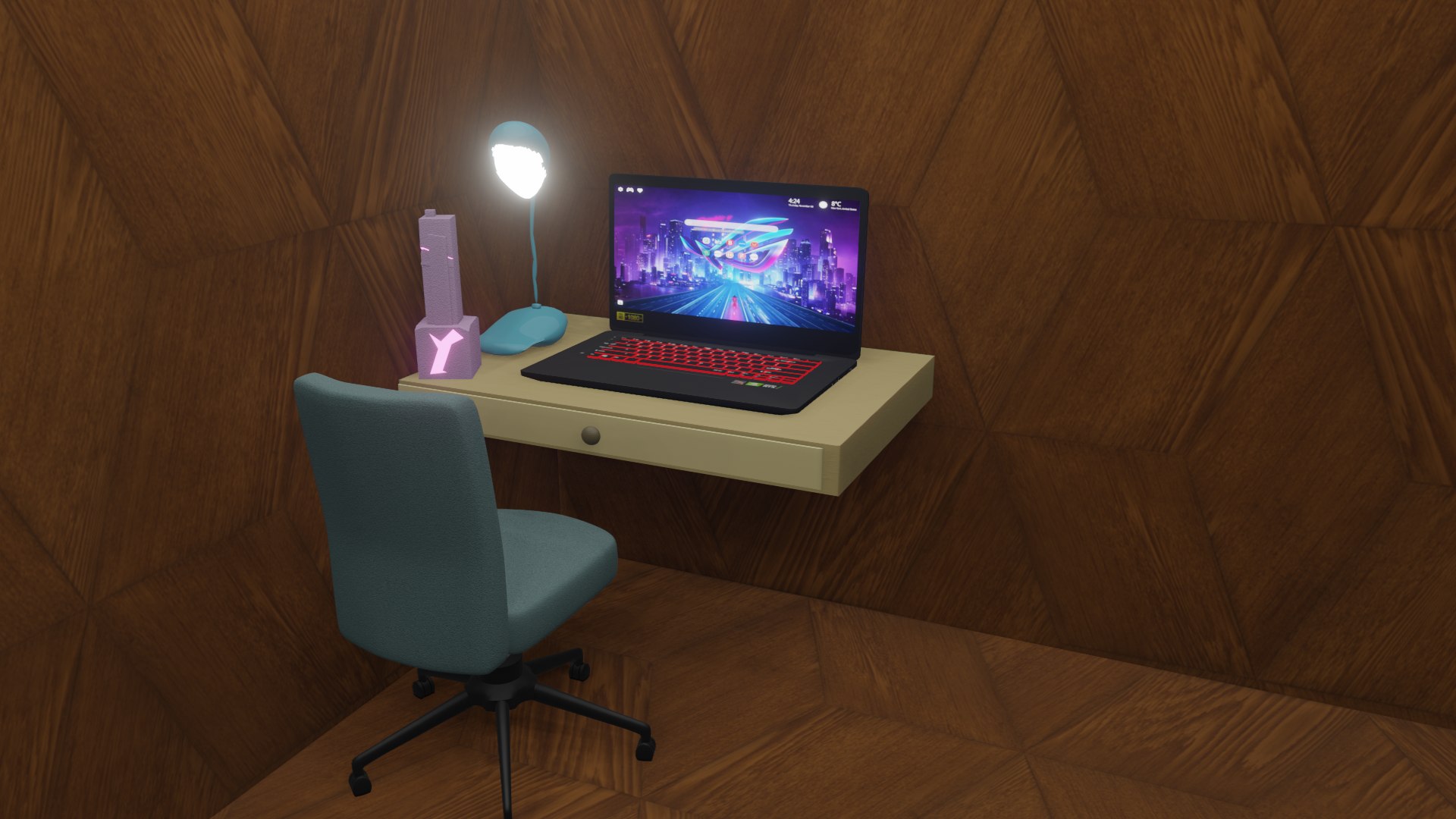 3D 3d Real Life Room For One Person Model - TurboSquid 1904038