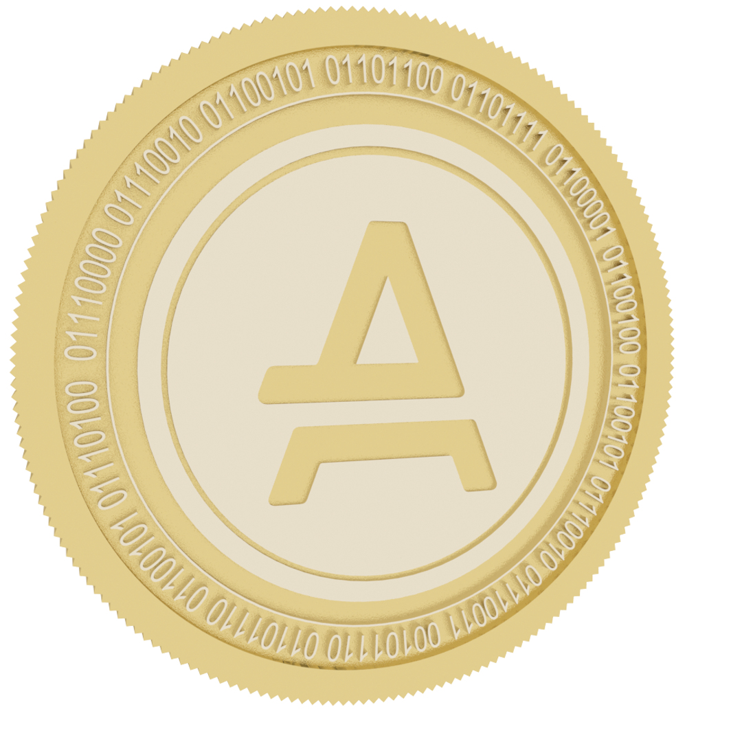 Aidus Token Gold Coin 3D Model - TurboSquid 1492912