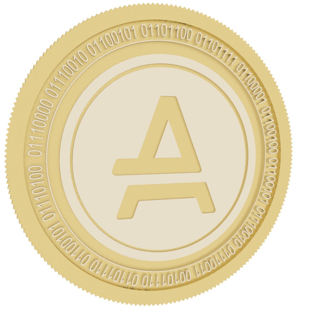 Aidus Token Gold Coin 3D Model - TurboSquid 1492912
