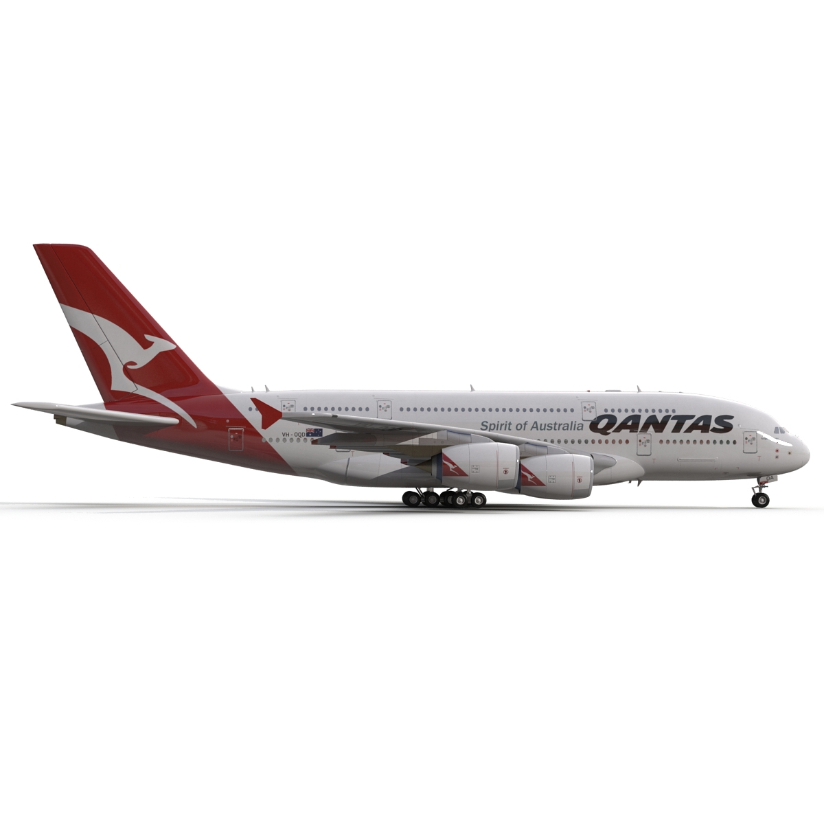 airbus a380-800 qantas 3d model
