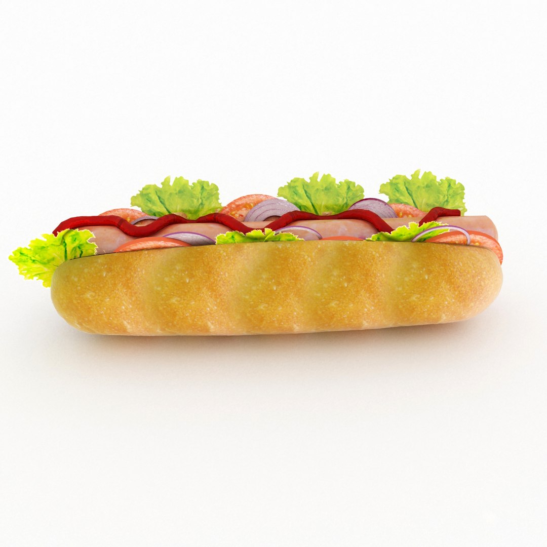 3d Hot Dog Model