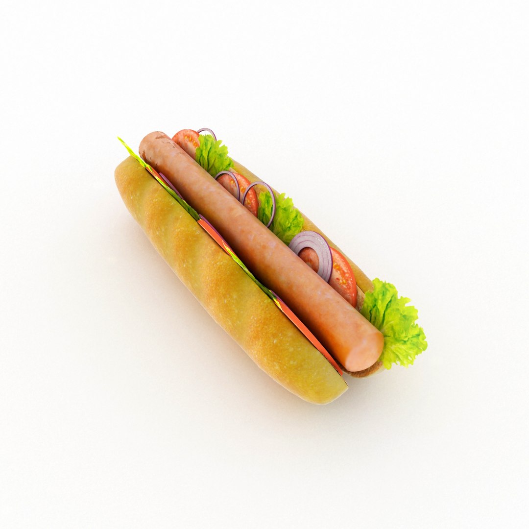 3d Hot Dog Model