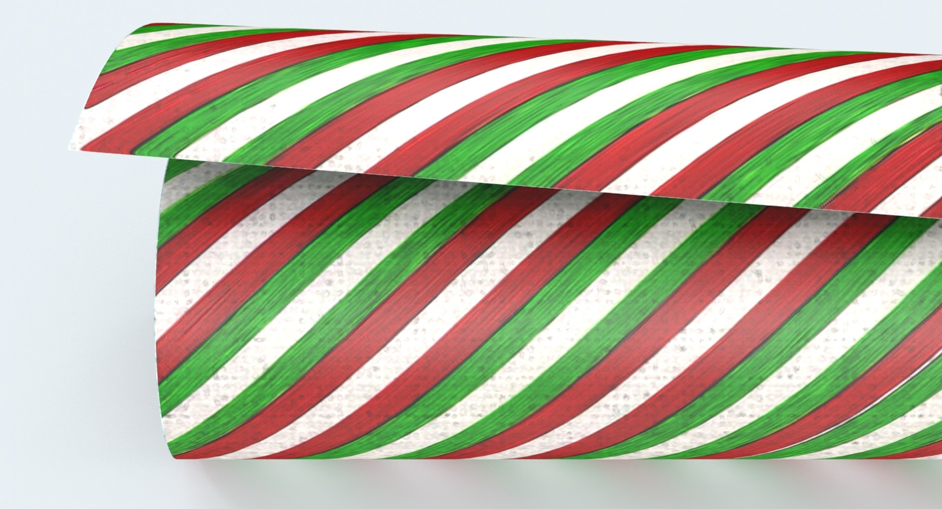 3d Wrapping Paper Rolls Green Model