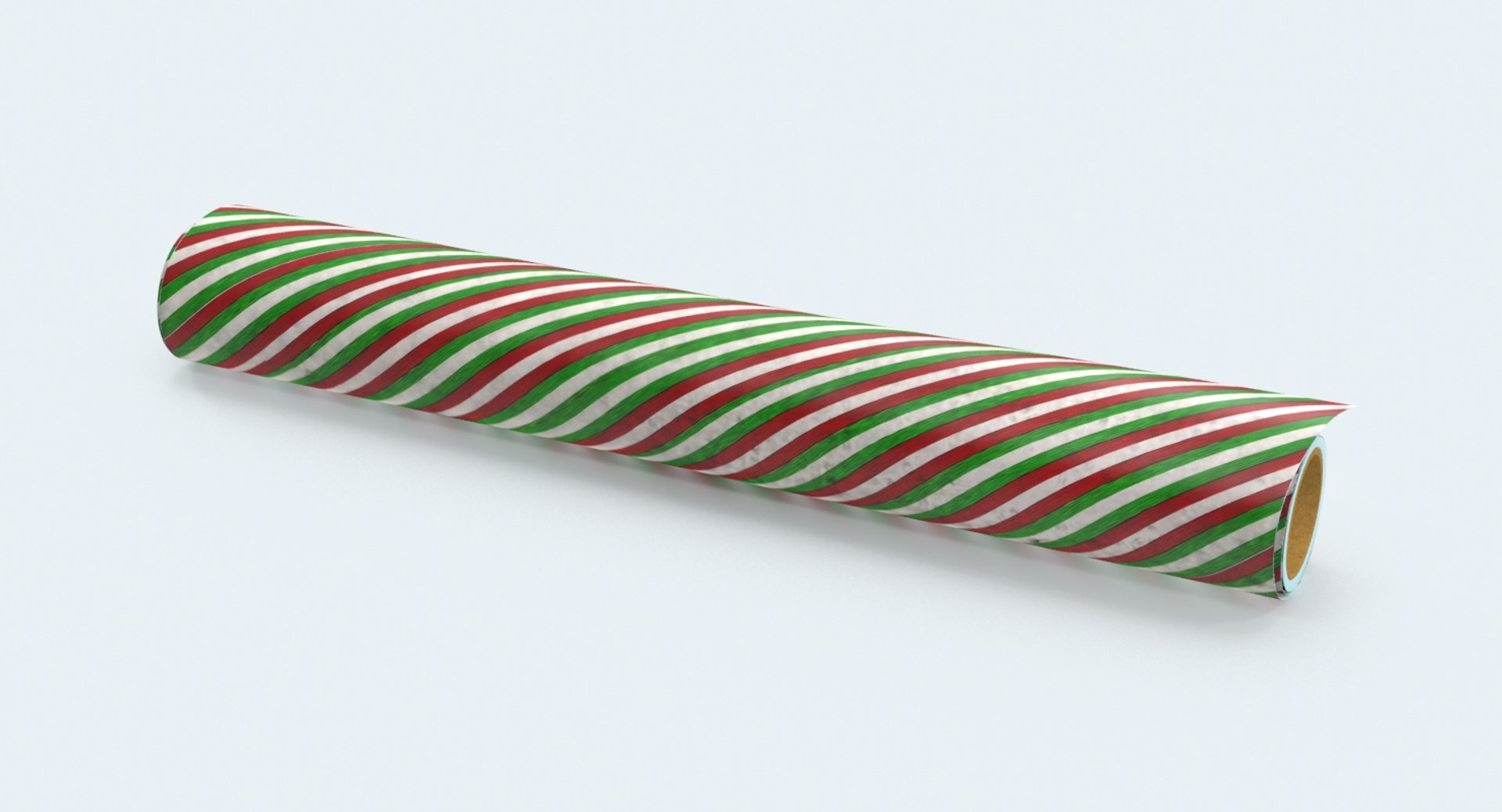 3d Wrapping Paper Rolls Green Model