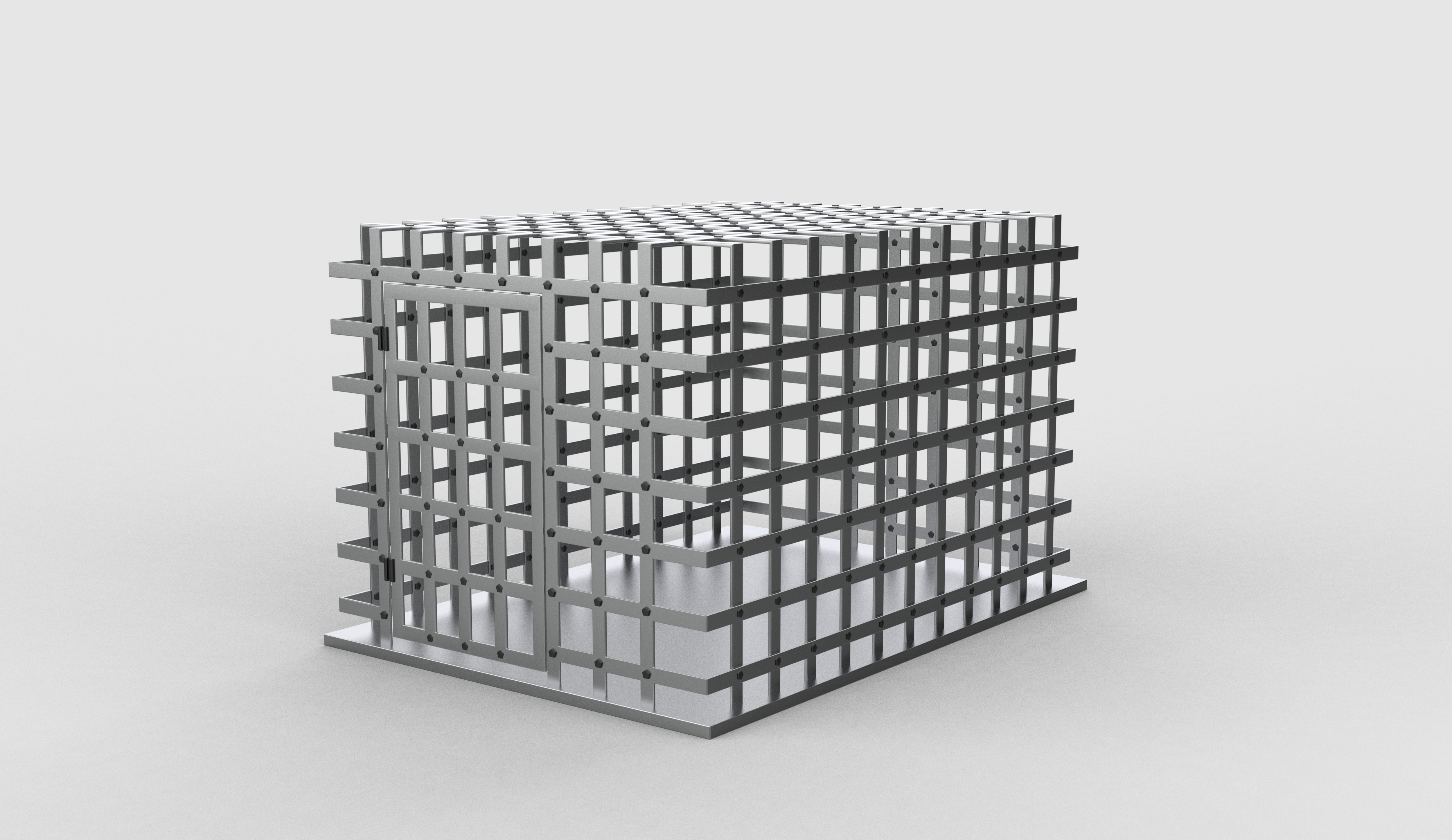 modèle 3D de Modèle 3D de cage métallique - TurboSquid 2523943