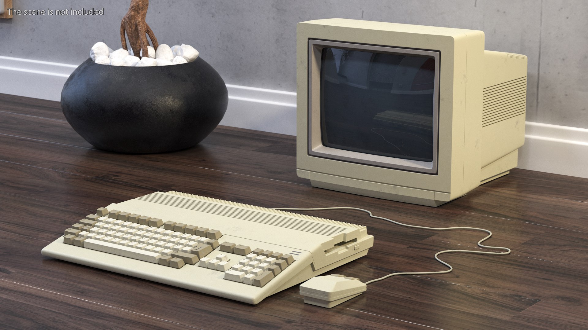 3D Old Computer With Monitor - TurboSquid 2061810