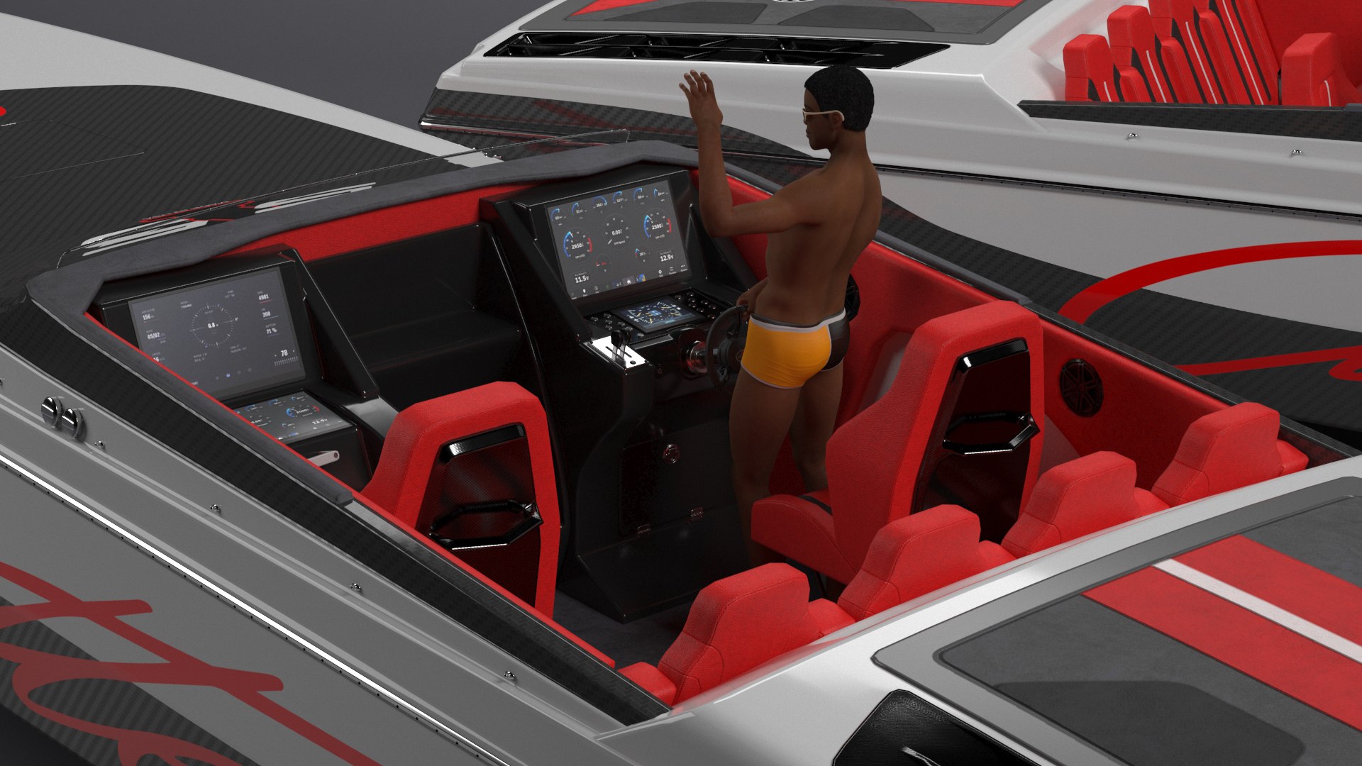 Rapid Racing Boat With Driver 3D Model - TurboSquid 2282747