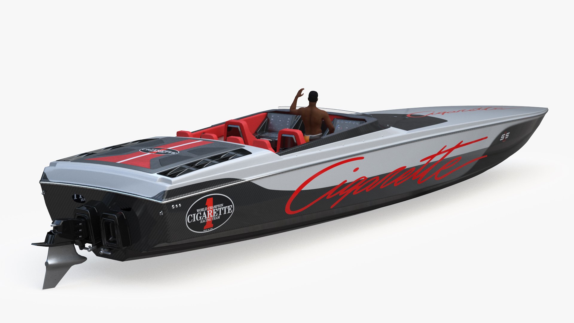 Rapid Racing Boat With Driver 3D Model - TurboSquid 2282747