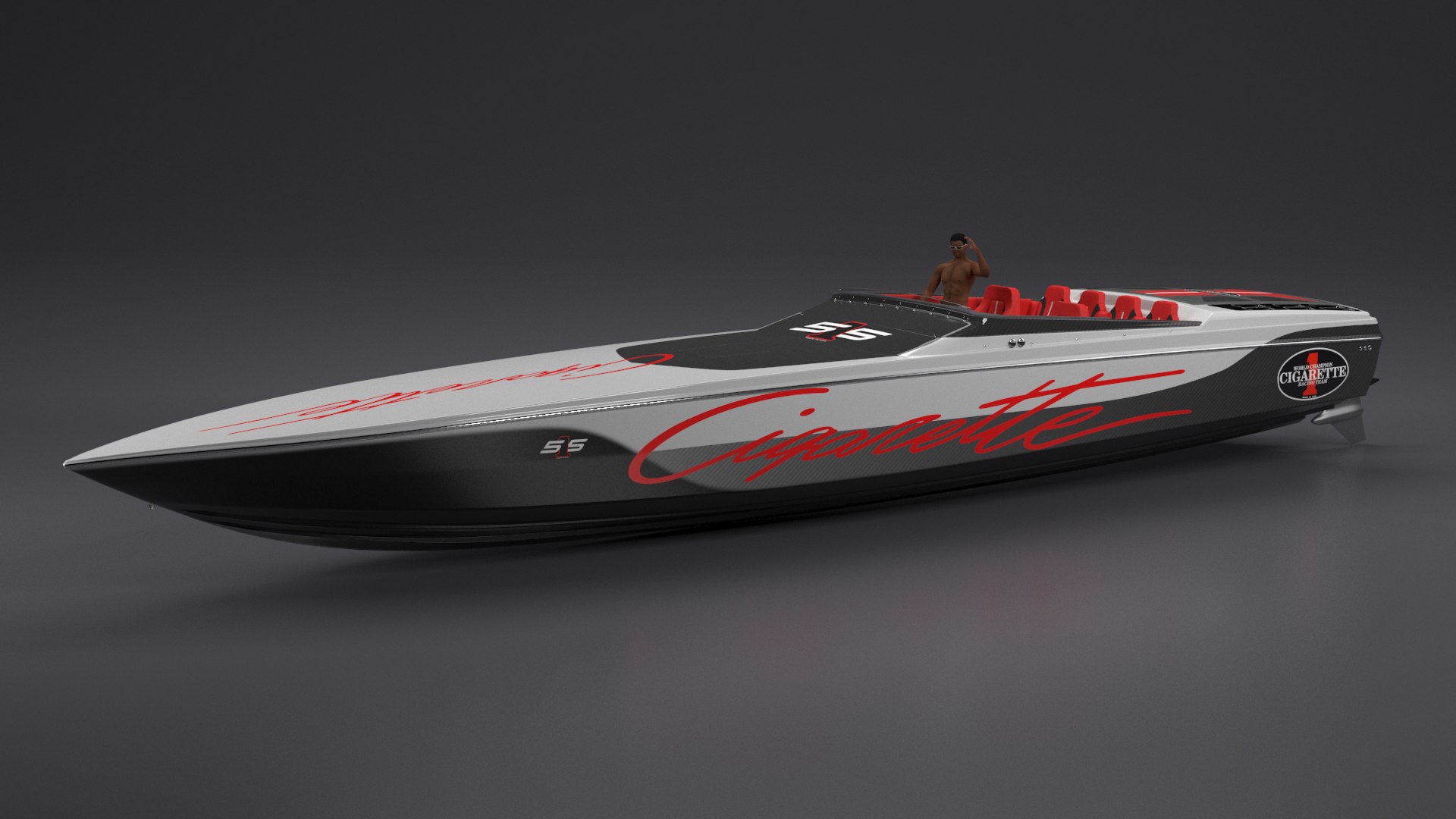 Rapid Racing Boat With Driver 3D Model - TurboSquid 2282747