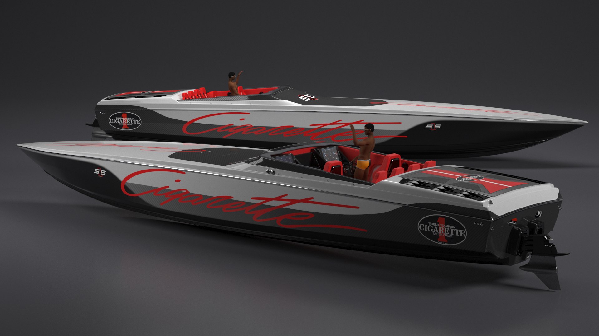 Rapid Racing Boat With Driver 3D Model - TurboSquid 2282747
