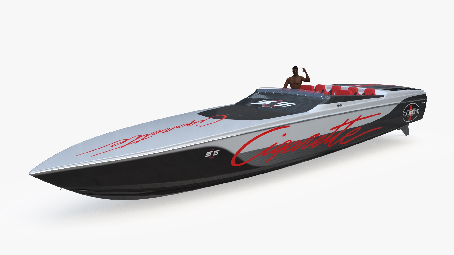 Rapid Racing Boat With Driver 3D Model - TurboSquid 2282747