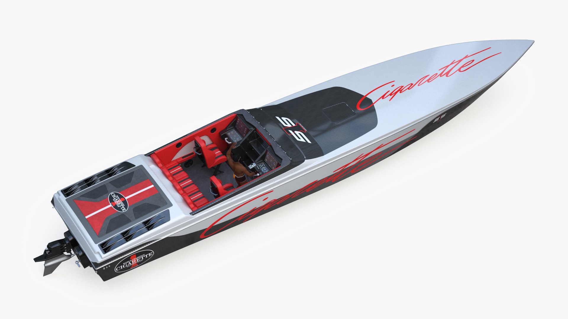 Rapid Racing Boat With Driver 3D Model - TurboSquid 2282747