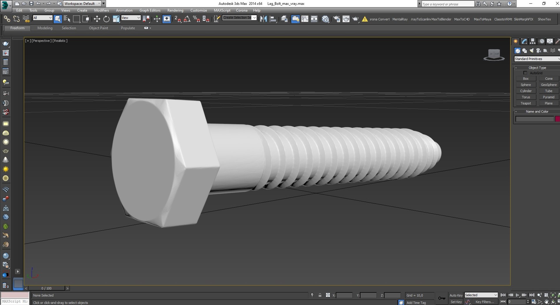 3D Model Lag Bolt For 3D Print - TurboSquid 2256872