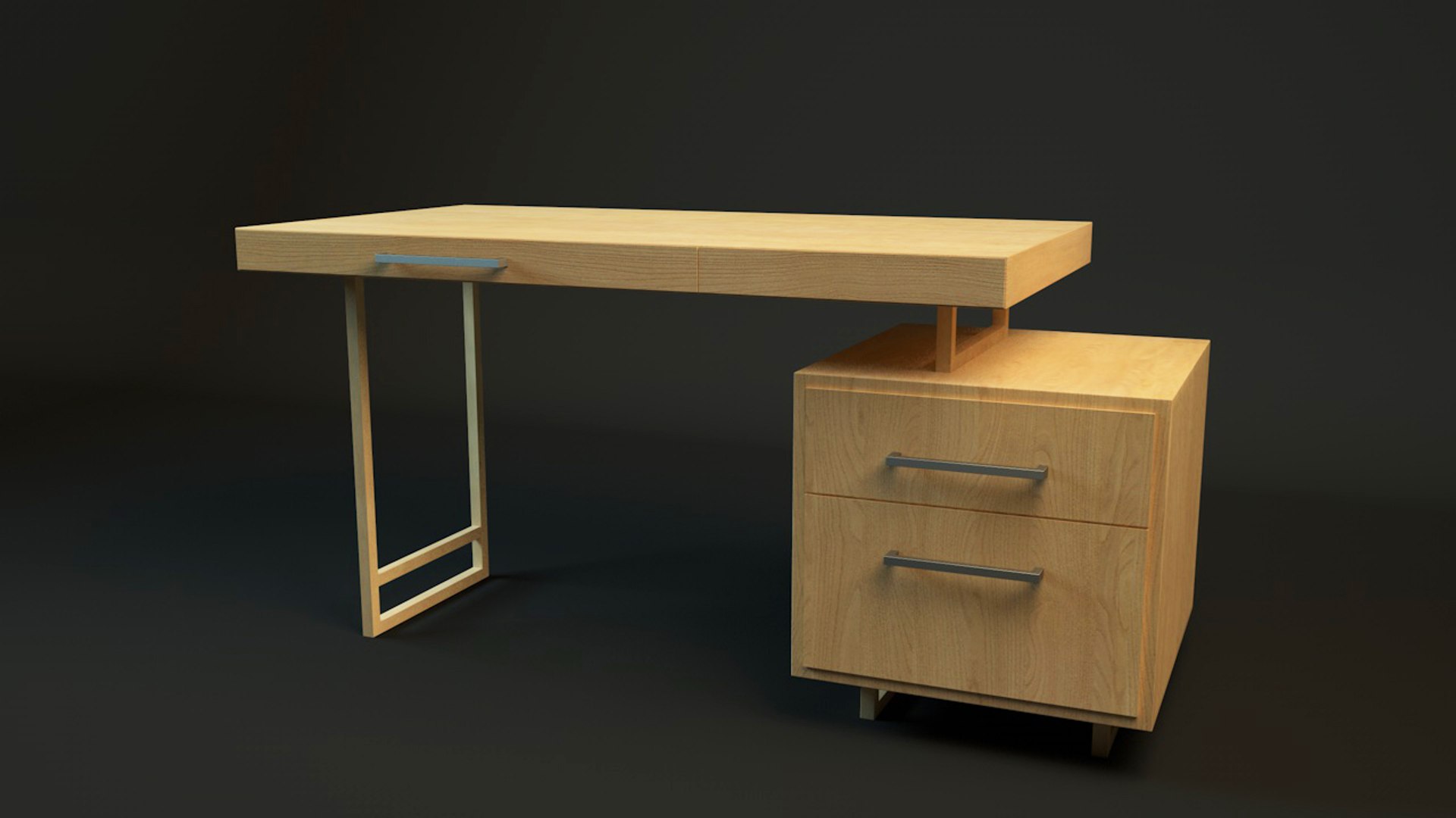 3d model writing desk
