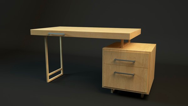 3d model writing desk
