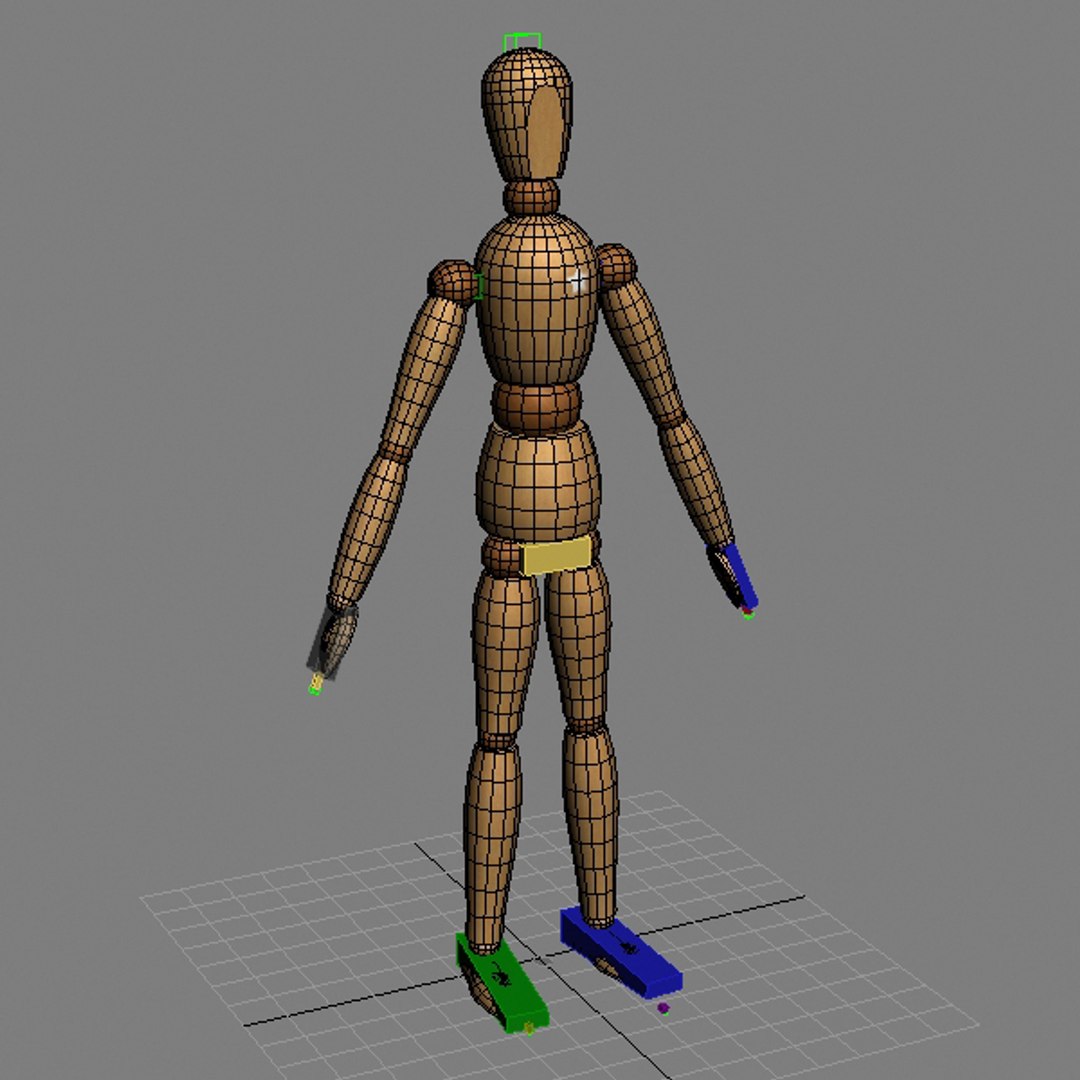 Wood Wooden Doll 3d Model