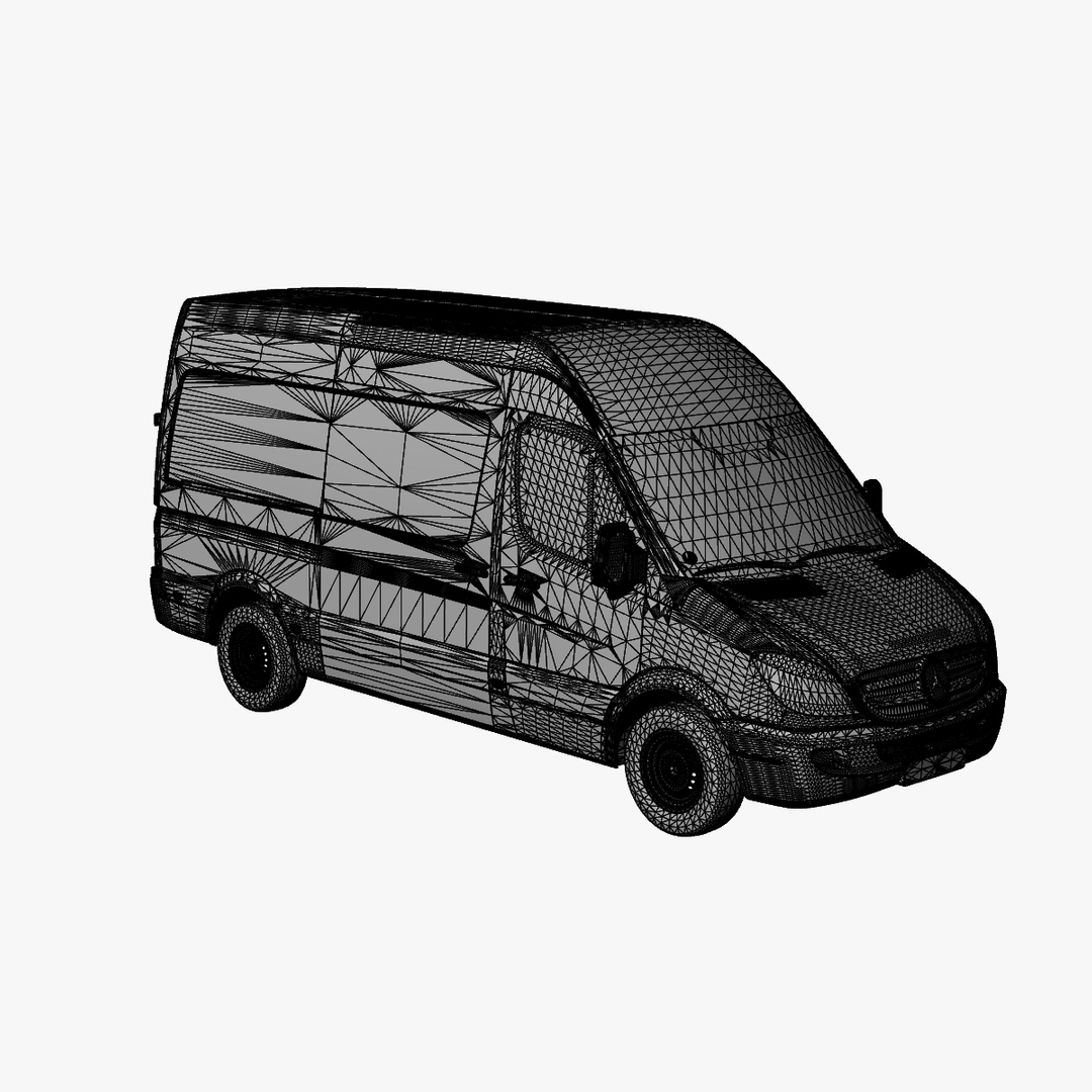 sprinter panel van 2012 3d model