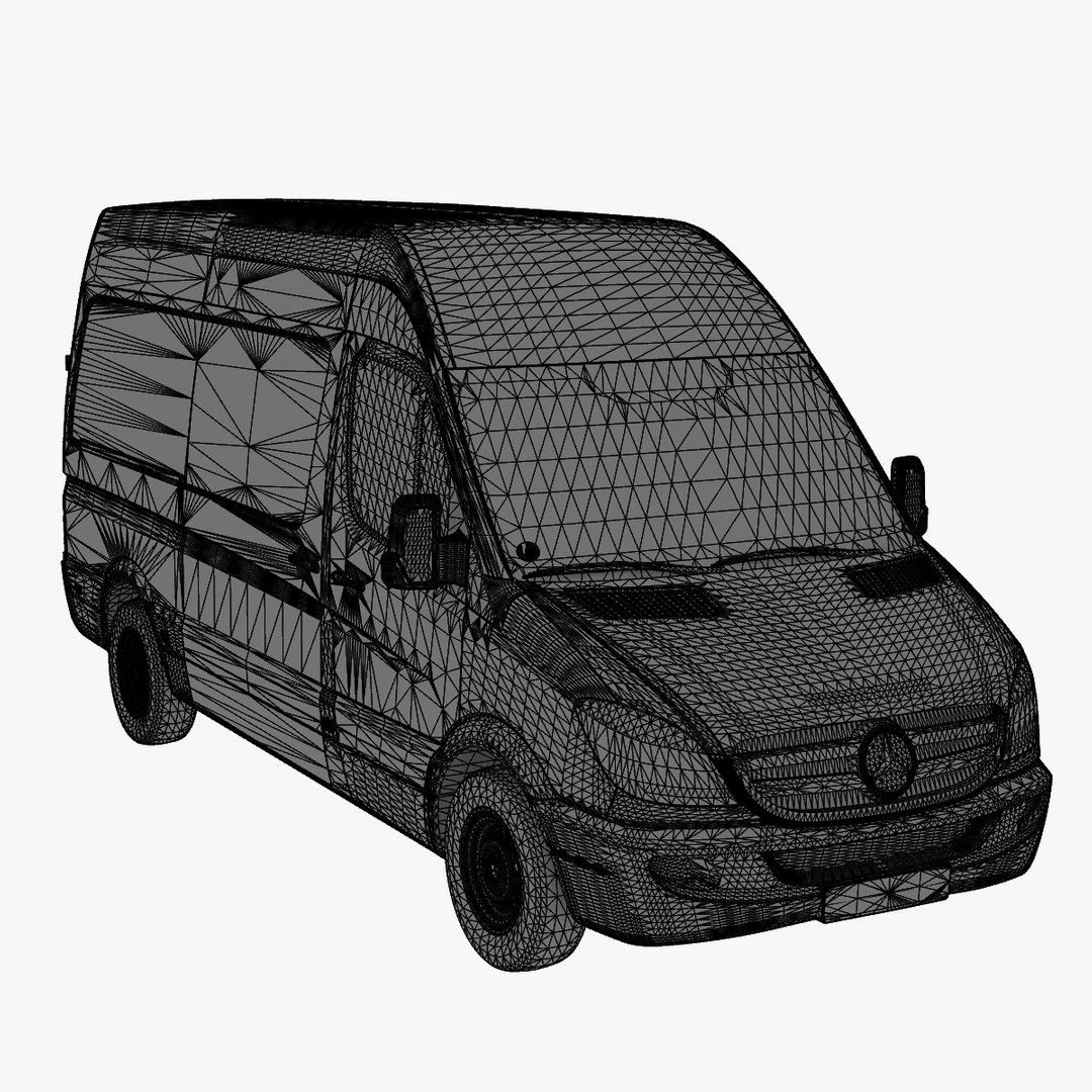 sprinter panel van 2012 3d model