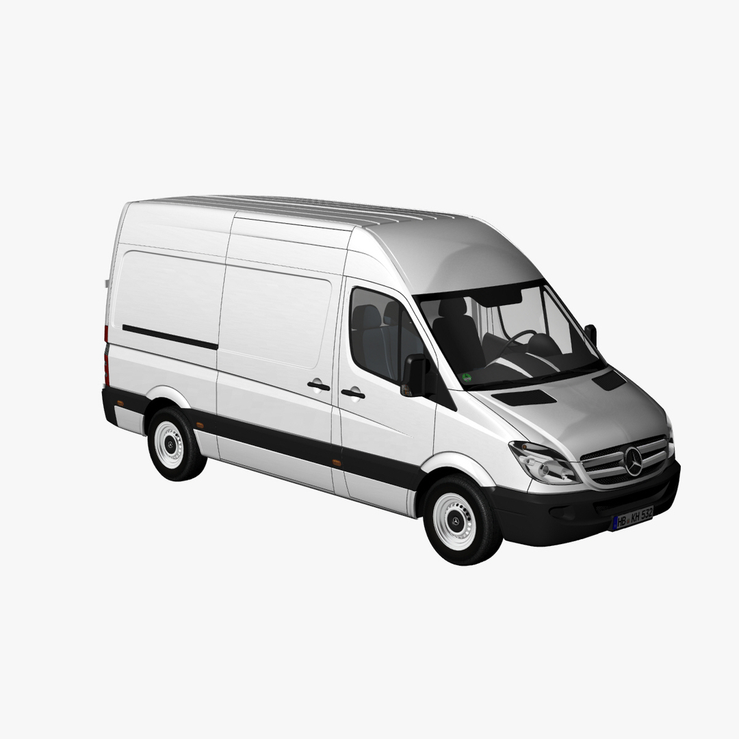 sprinter panel van 2012 3d model
