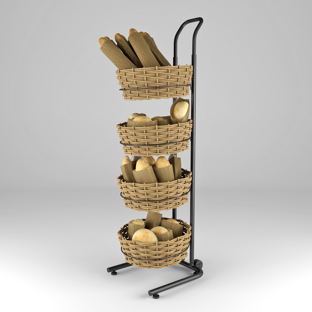 3d Basket Floor Stand Model
