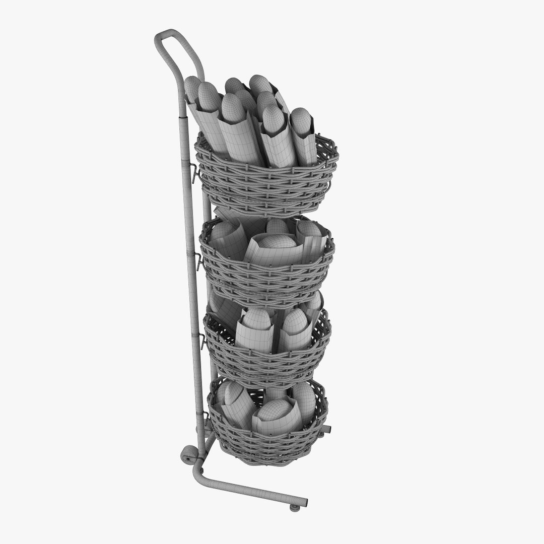 3d Basket Floor Stand Model