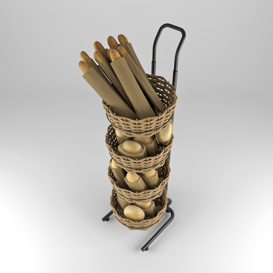 3d Basket Floor Stand Model