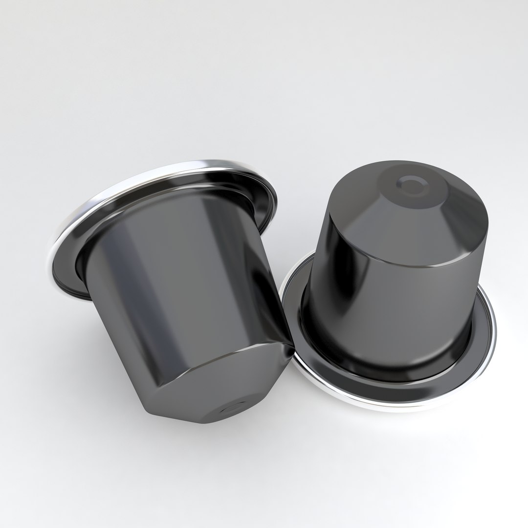 3D Coffee Capsule Black Model - TurboSquid 2345569