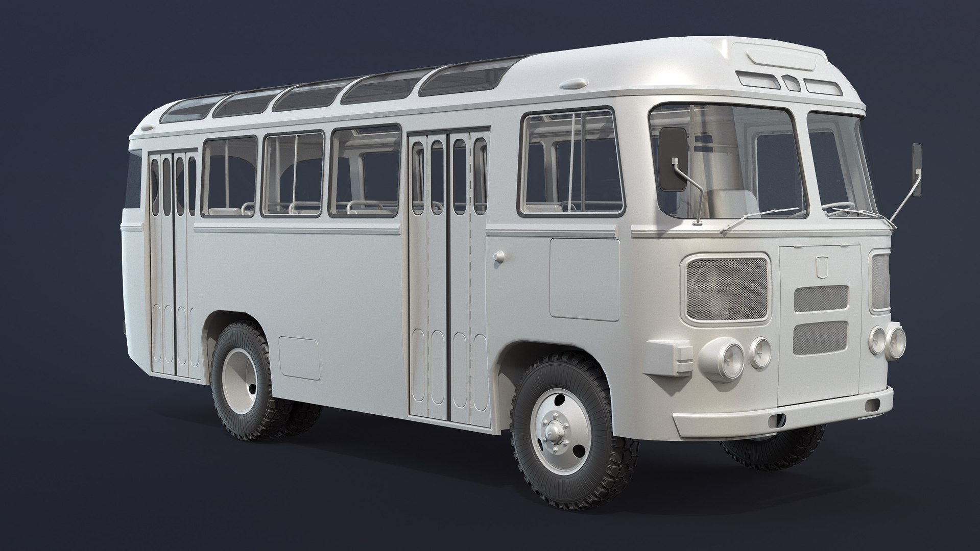 3D Mid-poly Bus Paz-672 Model - TurboSquid 1598769