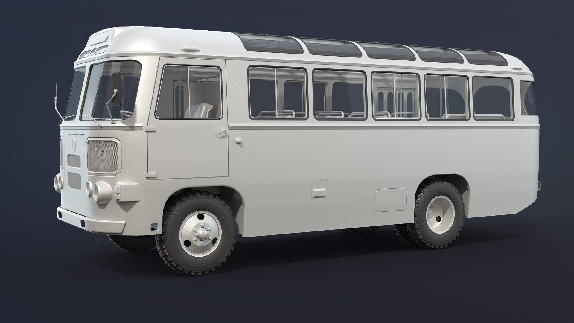 3D Mid-poly Bus Paz-672 Model - TurboSquid 1598769