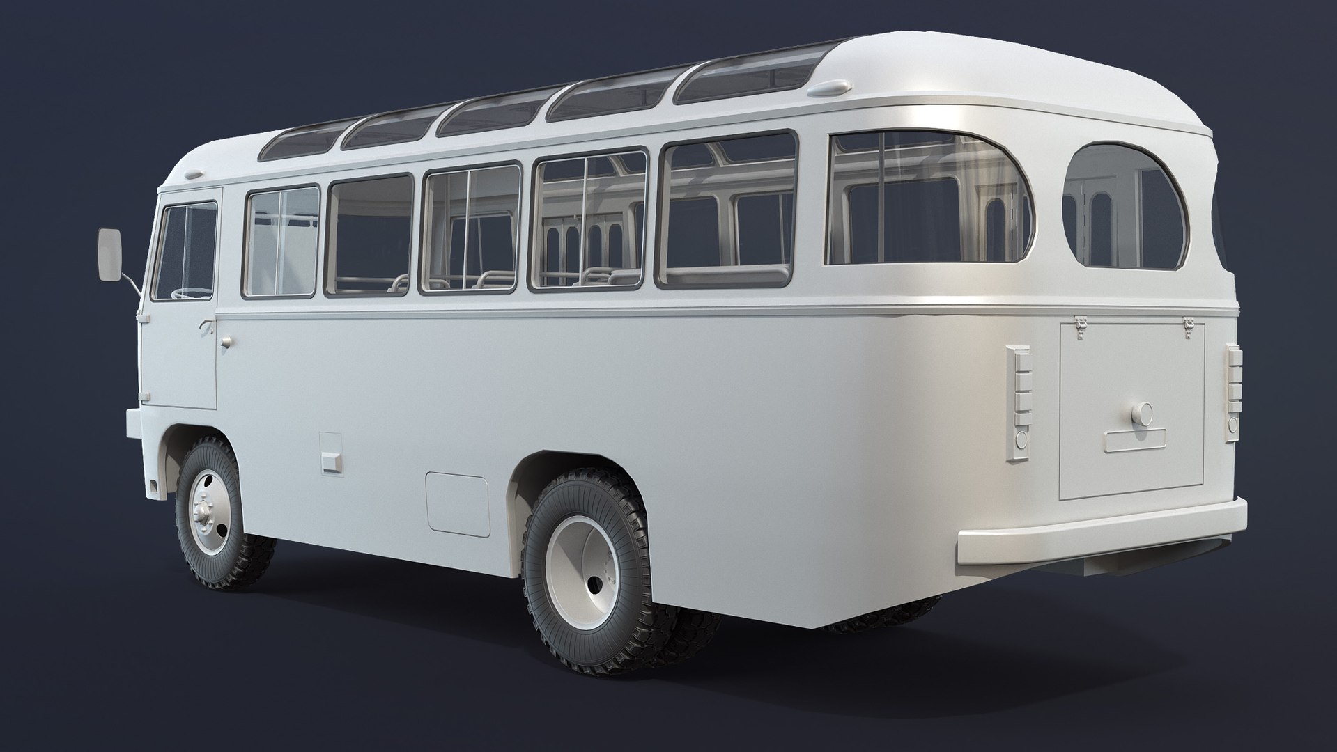 3D Mid-poly Bus Paz-672 Model - TurboSquid 1598769