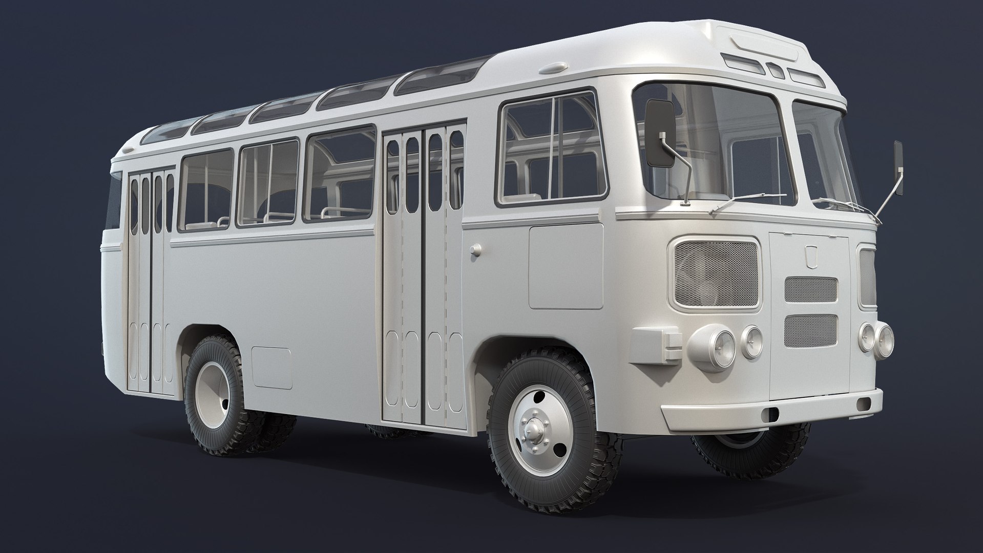 3D Mid-poly Bus Paz-672 Model - TurboSquid 1598769