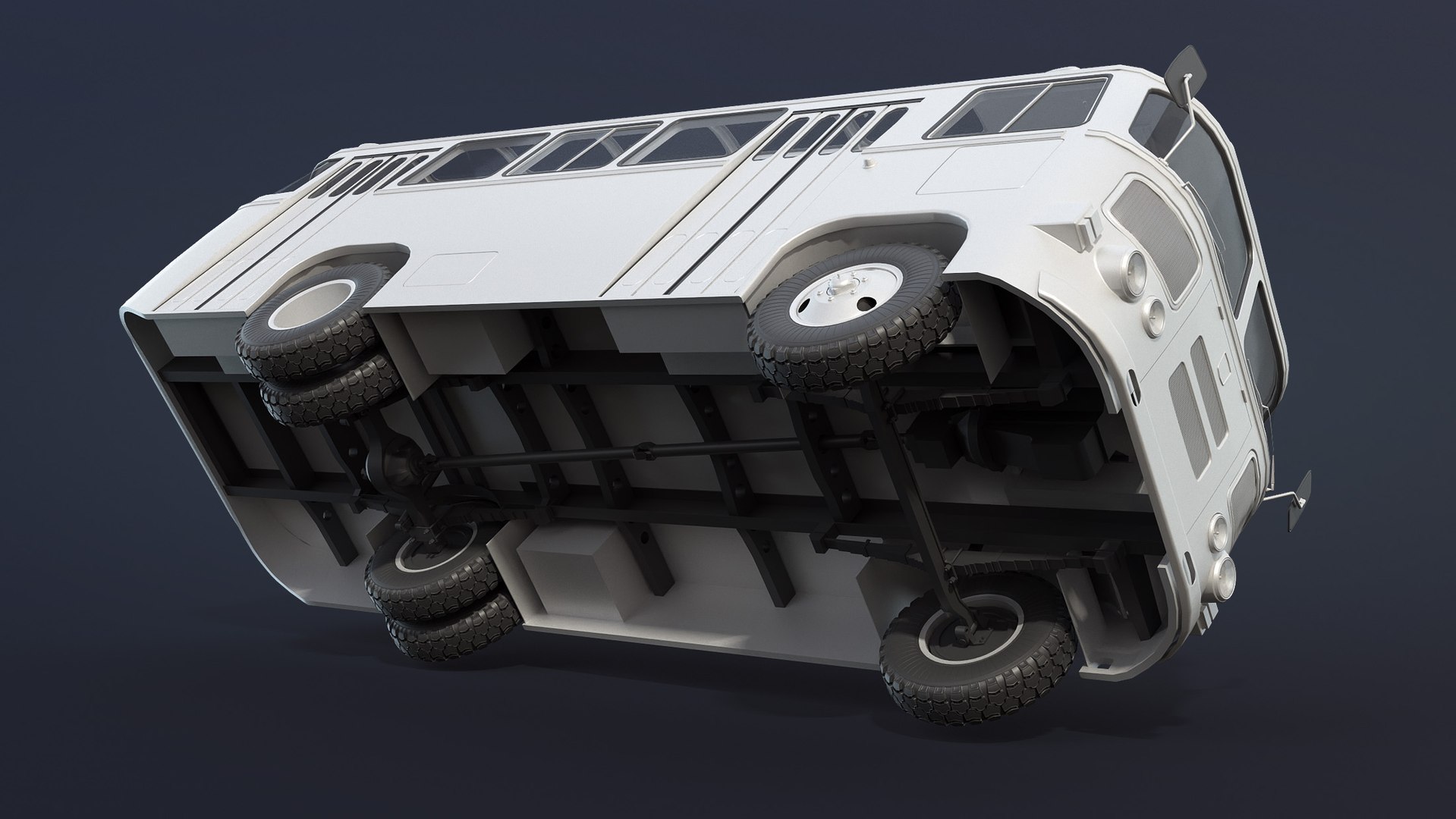 3D Mid-poly Bus Paz-672 Model - TurboSquid 1598769