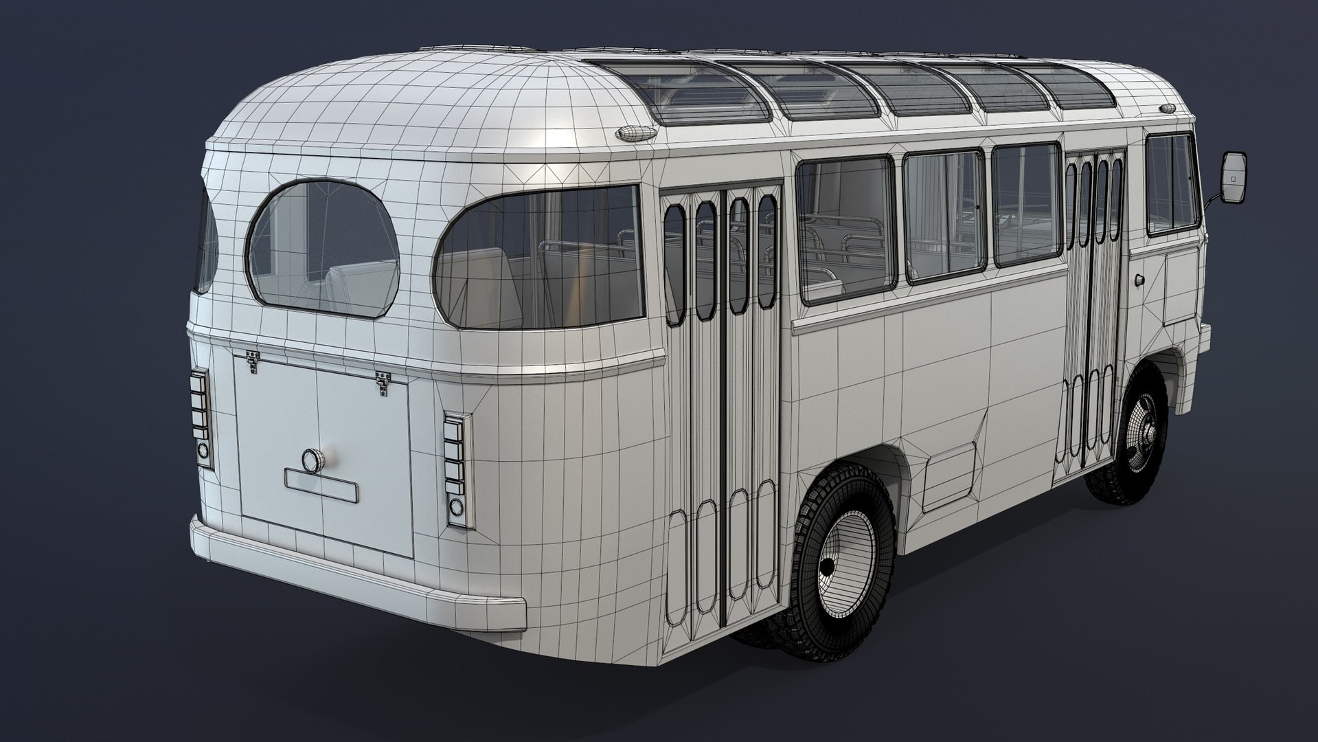 3D Mid-poly Bus Paz-672 Model - TurboSquid 1598769